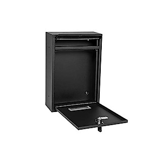 TBMAKE Wall-Mount Mailboxes Mailbox Outdoor Wall Mount Security Locking Mailbox Letter Box for Home Garden Decoration Letter Newspaper Magazine Post Box (Color : Silver)