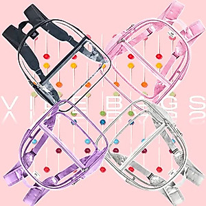 Clear Backpack Stadium Approved, Heavy Duty Small Transparent Backpack For Boys, Girls, Adults – School, Work, Festival, Concert Backpack – Ultra Soft PVC Plastic, Upgraded Under 12x12x6" (Jet Black)