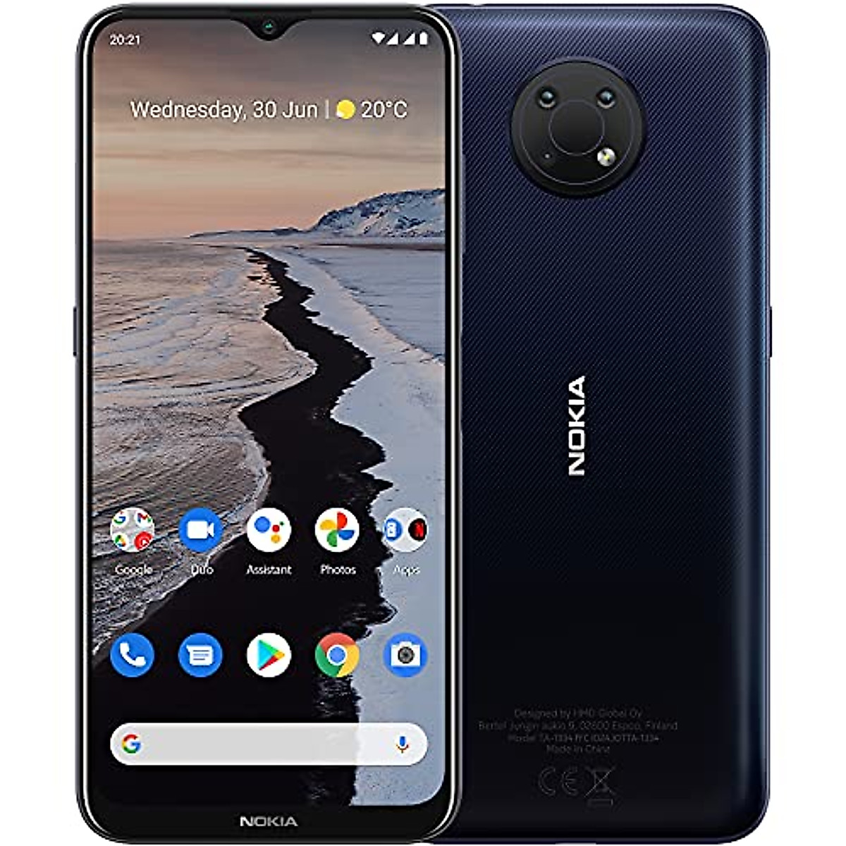 Nokia G10 | Android 11 | Unlocked Smartphone | 3-Day Battery | Dual SIM | US Version | 3/32GB | 6.52-Inch Screen | 13MP Triple Camera | Polar Night