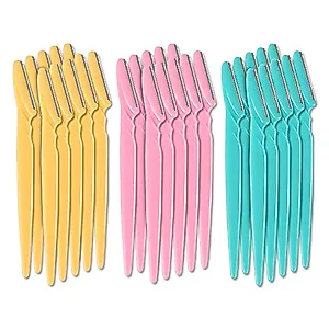 Eyebrow Razor, 40pcs Face Razor for Women, Facial Hair Remover and Shaver with Protective Cover, Safe Dermaplaning Tool for Face
