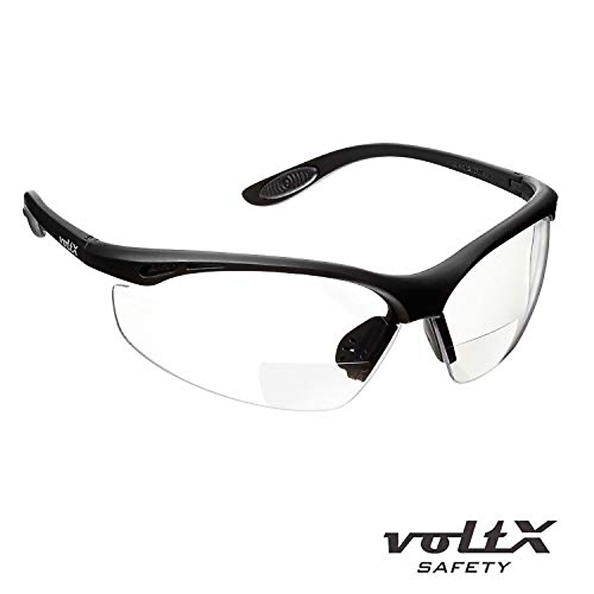 voltX 'CONSTRUCTOR' BIFOCAL Reading Safety Glasses (CLEAR +3.5 Dioptre) ANSI Z87.1+ & CE EN166F, certified/Cycling Sports Glasses includes safety cord + UV400 anti fog coated lens