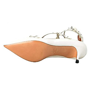 Valentino Women's Leather Two Tones Ankle Strap Kitten Heels Shoes Sz US 8 IT 39 Multi-Color