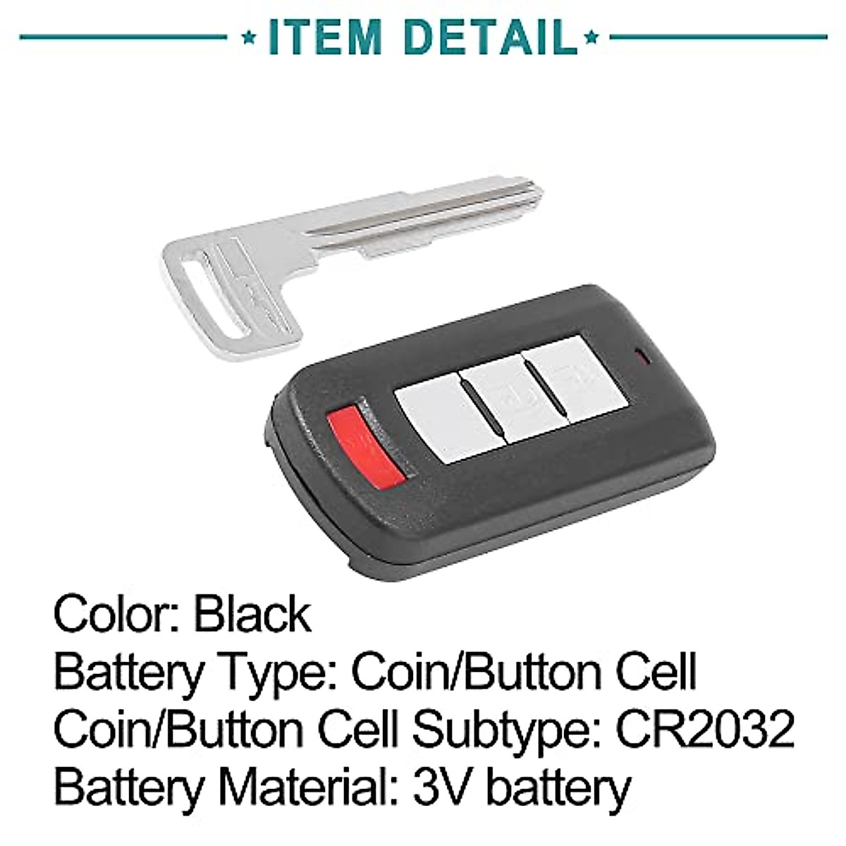 ACROPIX 315Mhz Keyless Entry Remote Fit for Mitsubishi Outlander - Pack of 1 Black