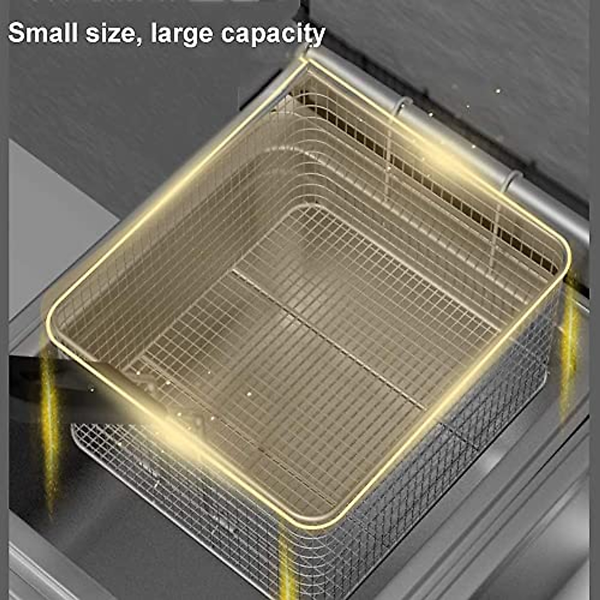 Commercial Gas Deep Fat Fryer Twin Tank, 22L Tabletop Stainless Steel Chip Fryer, with Bracket, Manual Adjustment Temperature, for Home Kitchen Catering Restaurant Coffee Shop