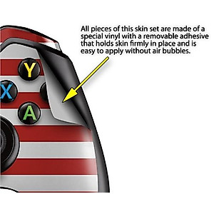 WraptorSkinz Decal Style Vinyl Skin Wrap compatible with XBOX One Original Wireless Controller USA American Flag 01 - (CONTROLLER NOT INCLUDED)