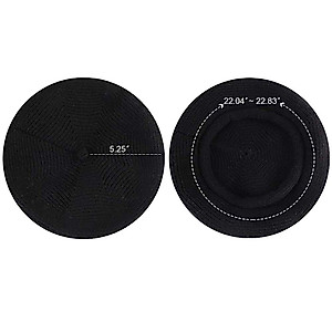 French Style Beret Hats for Women Knit Artist Hats Classic Solid Color Warm Beanie Hat