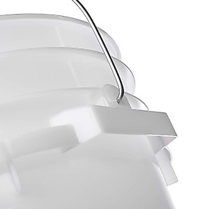 Letica Premium 7 Gallon Bucket, HDPE, Natural, 6 Pack