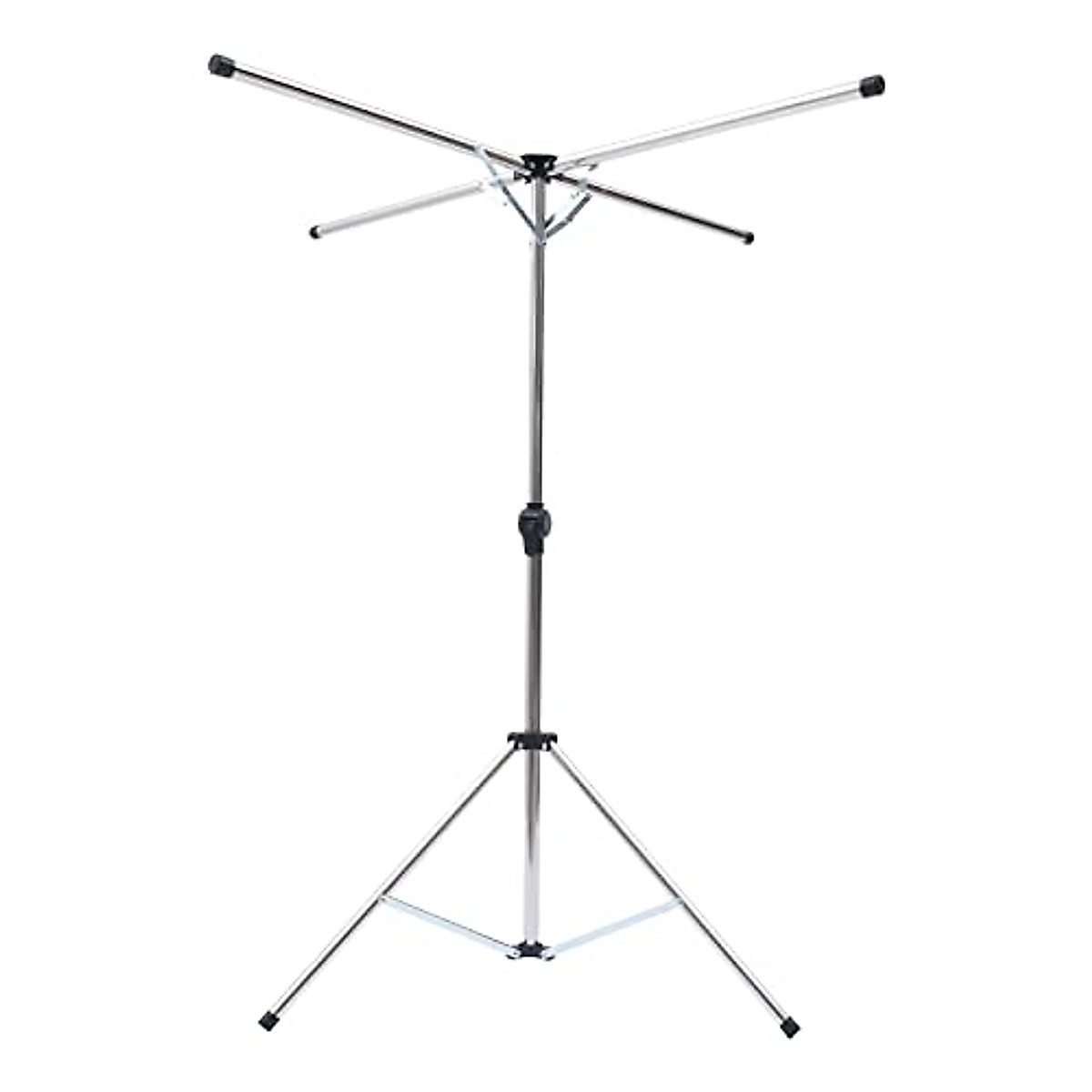 Leblett Tripod Clothes Drying Rack,Foldable Portable Space Saving Laundry Drying Rack High Capacity 4 Poles,Height-Adjustable with 10 Hooks for Outdoor and Indoor Home Use