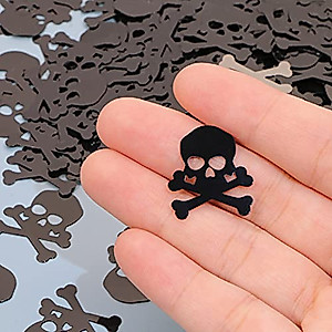 ONLYKXY 560pcs Halloween Party Confetti Black Skull Confetti for Halloween Party Table Confetti and DIY (Skull)