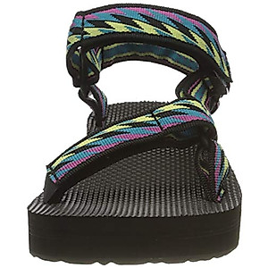Teva Women's Ankle Strap Wedge Sandal, Bolt Retro, us:11