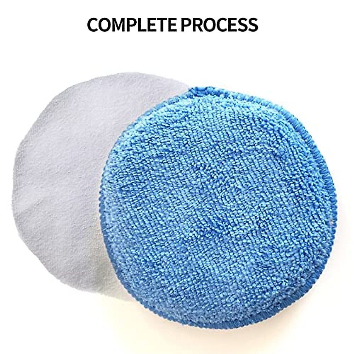 Carkio Microfiber Applicator Pads Car Wax Applicator Pads Pack of 5 Microfiber Sponge Applicators with Grip Handle