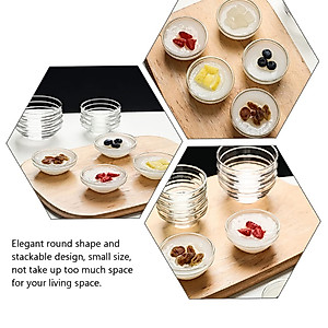 DOITOOL Stackable Clear Bowl Set of 10 Glass Bowls, Mini Prep Bowls Stackable Glass Serving Bowls for Kitchen Prep, Dessert, Dips, Salad, Candy Dishes, 2.4 x 1.1 Inch Small Glass Bowls