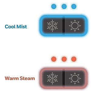 Honeywell Dual Comfort Cool + Warm Mist humidifier. Humidifier for Bedroom, Office, Living Room and Home. Provides Temporary Relief from Dry air discomforts - Black, HWC775B