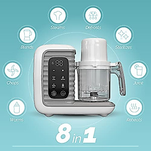 Children of Design 8 in 1 Smart Baby Food Maker & Processor, Steamer, Blender, Cooker, Masher, Puree, Formula & Bottle Warmer Prep System