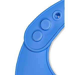 modern-twist Bucket-Bib 100% Food-Grade Silicone, Waterproof and Reusable, Curious Otter – Sea Blue