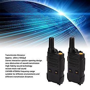 Small 2 Way Radio, Range MiniWalkieTalkies 16 Channels AC100240V UHF400470MHz for Camping Hiking Playing (US Plug)
