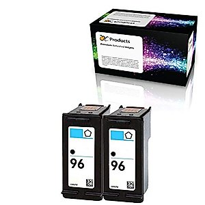 OCProducts Refilled Ink Cartridge Replacement for HP 96 for Officejet 7310 7210 Deskjet 9800 6988 6980 PhotoSmart 8050 (2 Black)