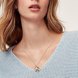 Gemini Necklace Sterling Silver Panda Pendant Necklace Constellation Necklace Zodiac Signs Jewelry Gemini Gifts for Women