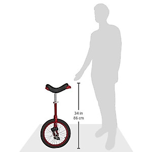 Fun 16 Inch Wheel Unicycle with Alloy Rim, Red