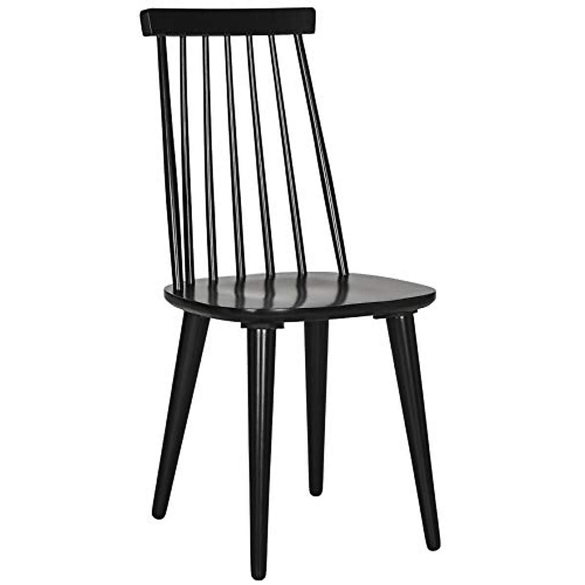 Safavieh American Homes Collection Burris Country Farmhouse Wood Black Spindle Side Chair (Set of 2)