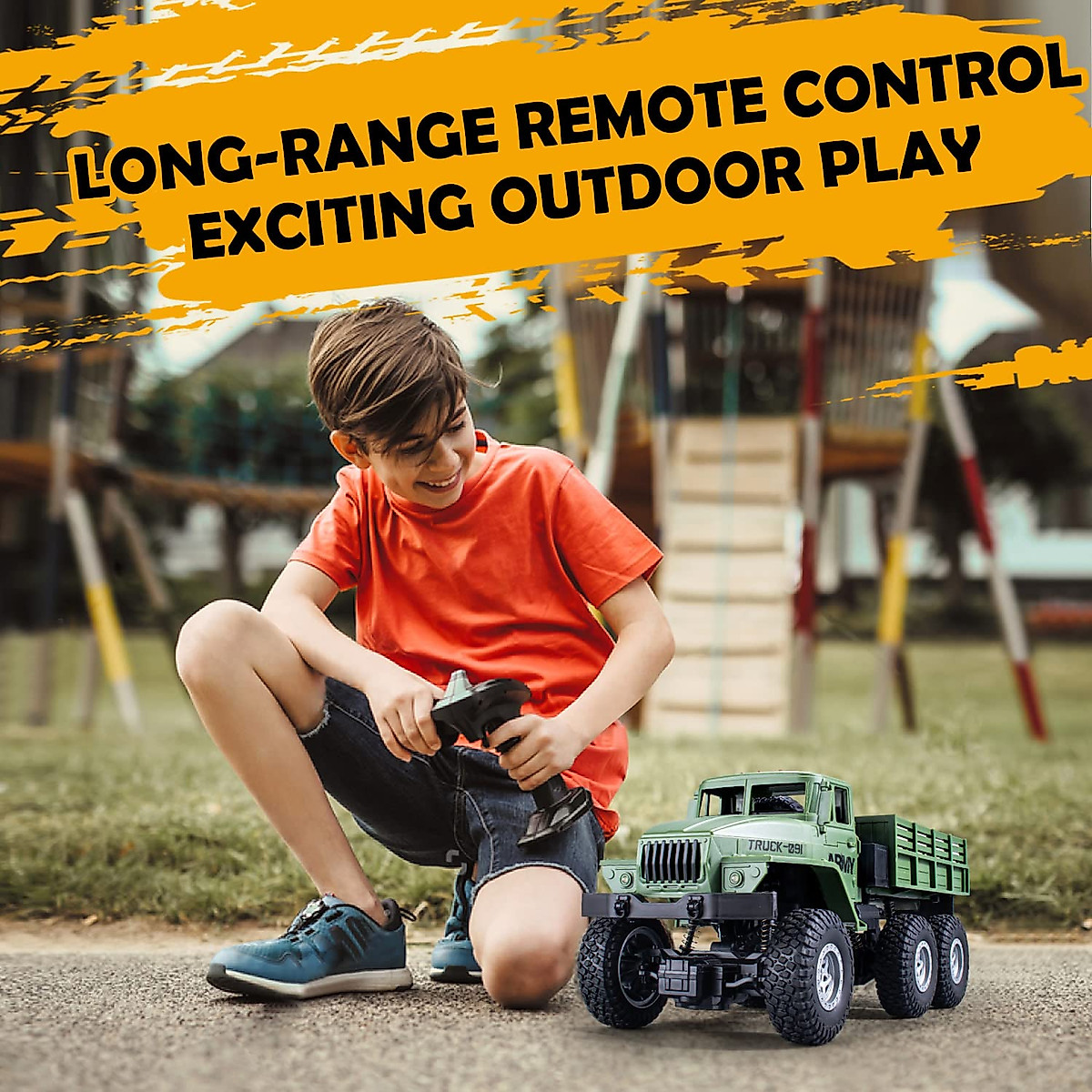 TICTTGA Gifts for 7 Year Old boy Age 6-8 Army Toys for Boys Age 4-7 Kids Remote Control car for Boys 4-7 Remote Control Trucks for Boys 8-12 4WD 1:16 Scale Toy
