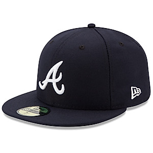 New Era MLB 59FIFTY Team Color Authentic Collection Fitted On Field Game Cap Hat (as1, Numeric, Numeric_7_and_1_Half, Atlanta Braves)