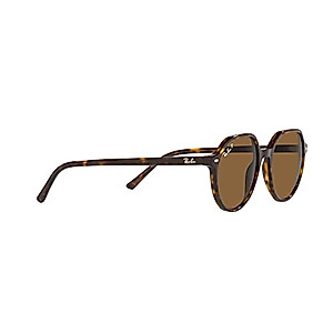 Ray-Ban RB2195 Thalia Square Sunglasses, Havana/Polarized Brown, 53 mm