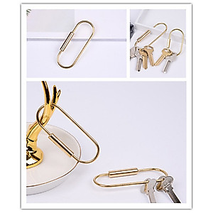 KUNSON Creative Design Brass Screw Lock Key Chain Ring, Beautiful Simple EDC Keychain Hanging Ring Practical Handicrafts