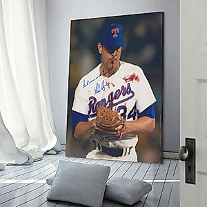 AAHARYA Nolan Ryan Poster Famous Baseball Player Canvas Print Art (5) Canvas Painting Wall Art Poster for Bedroom Living Room Decor 16x24inch(40x60cm) Frame-style