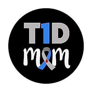 T1D Mom womens Type 1 Diabetes Phone accessory PopSockets PopGrip: Swappable Grip for Phones & Tablets