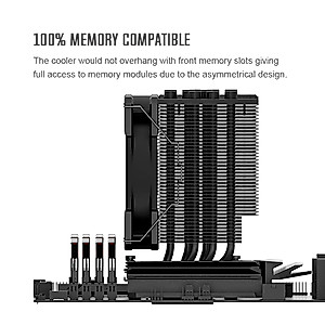 ID-COOLING SE-226-XT BLACK CPU Cooler LGA1700 CPU Air Cooler 6 Heatpipes All-black CPU Fan 120mm PWM Fan, Intel/AMD