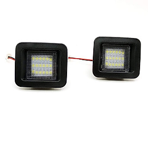 Xinctai 2PCS LED License Plate Light Lamp for 2015 2016 2017 2018 2019 2020 2021 Ford F150, 2017- up Ford Raptor Trucks, Clear Lens, Super White 6000K LED Lights