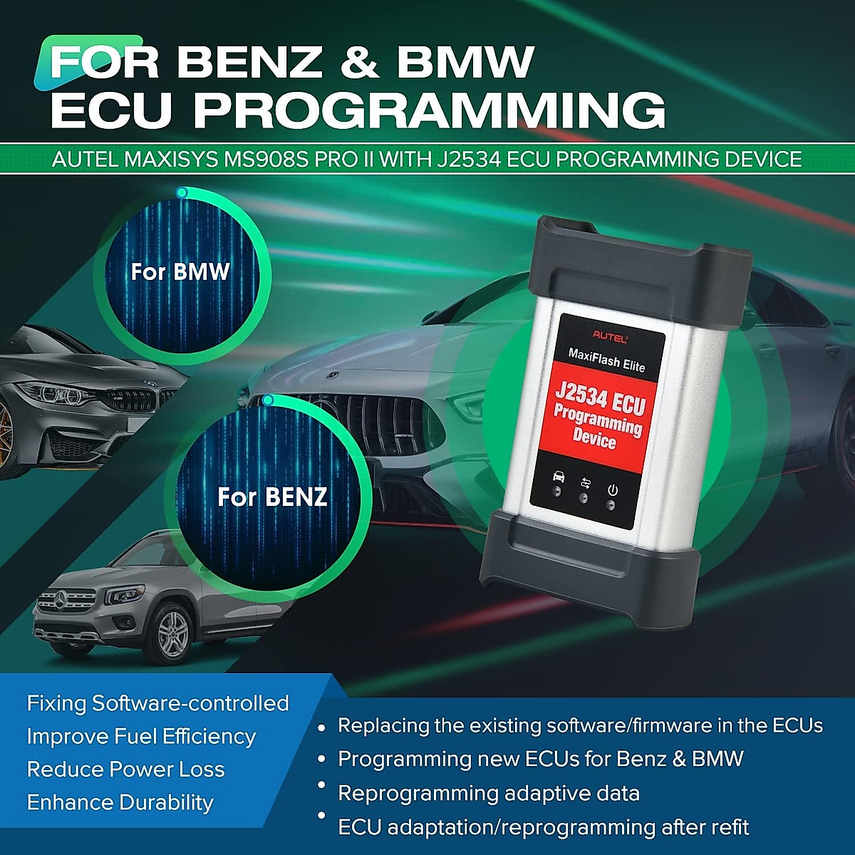 Autel MaxiSYS MS908S PRO II: 2024 J2534 ECU Programming Coding Adaption, Level-Up of MS908S Pro Elite MK908P II, Same Programming As MSUltra MS919 Elite II PRO, AutoScan 2.0, Active Test 36+ Services