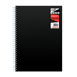 Silvine A4+ Hardback Sketch Book - 60 Sheets of 130gsm Smooth Cartridge Paper. Ref 485 (297 x 221.5mm)