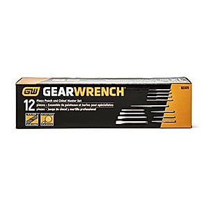 GEARWRENCH Punch and Chisel Set - 82305,Chrome, Large, 12 Pc