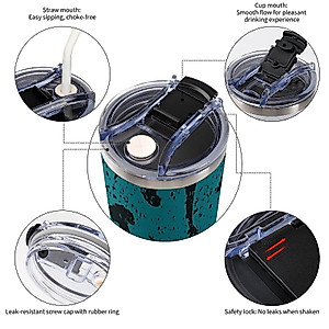 NAWFIVE 40oz Tumbler with Handle Sharks Hammer Marine Travel Mug Straw Covers Cup with Lid Insulated Stainless Steel,Leak Proof,Cupholder Friendly Water Iced Tea Coffee Gift