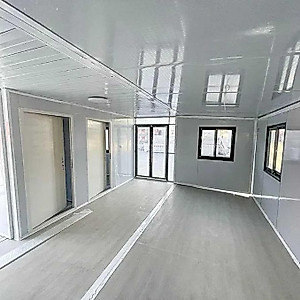 Tiny House Modern Prefab Modular Luxury Modern prefab Villa Mobile Vacation Tiny Steel Home -20 Feet prefabricated Tiny House with Balcony Kitchen Bathroom Bedroom Mobile Home eco Friendly House