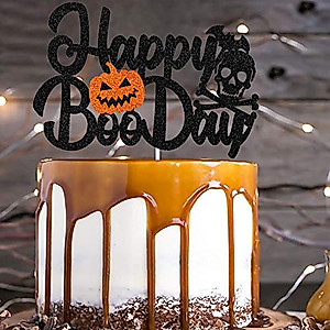 Yvokii Boo Halloween Cake Topper,Pumpkins Cake Topper Boo Halloween Decorations Ghost Halloween Cake Decoration Pumpkins Ghosts Bats Spider Boo Halloween Supplier for Happy Halloween Party