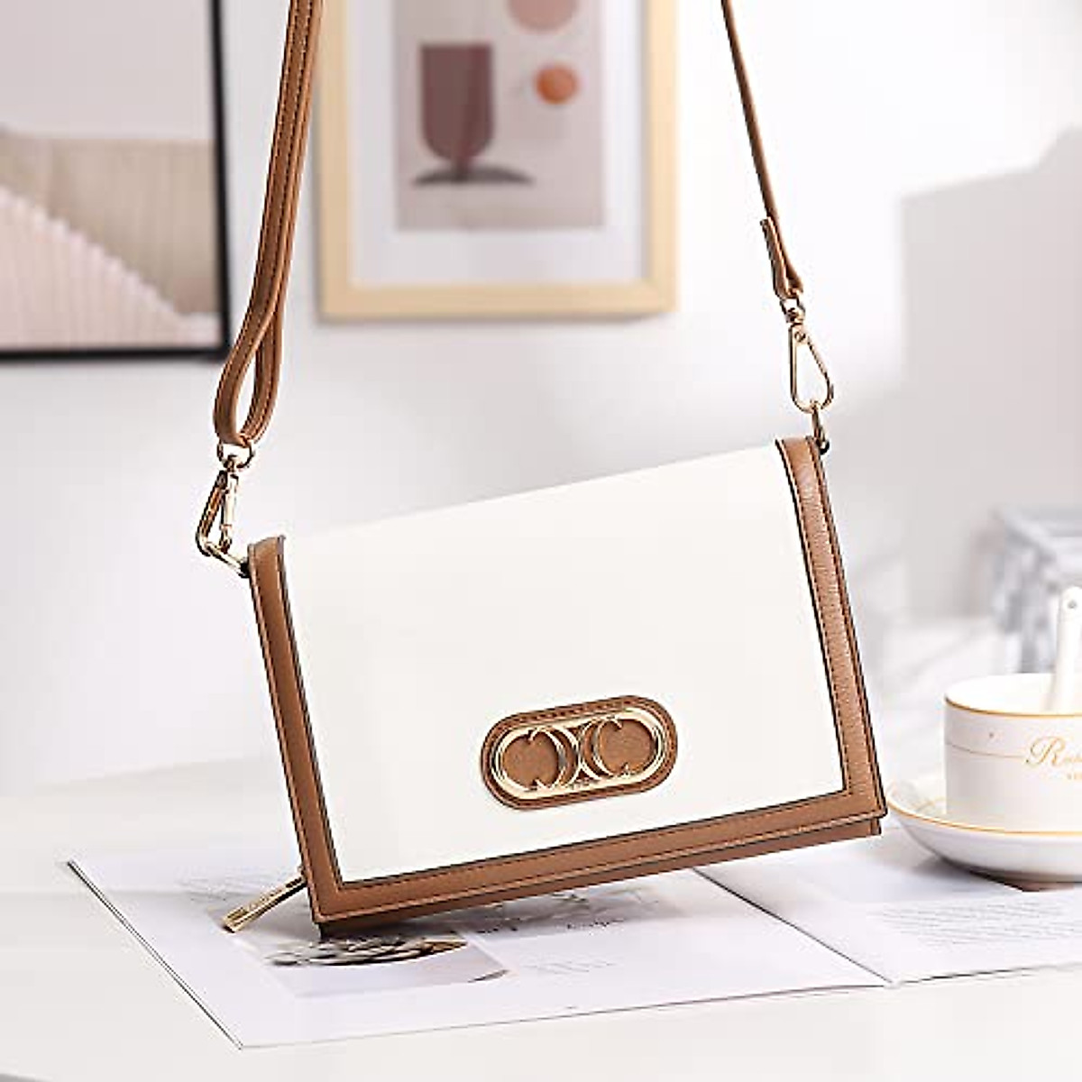 CLUCI Small Crossbody Bag for Women Leather Cellphone Shoulder Purses Travel Vacation Mom Designer Wallet