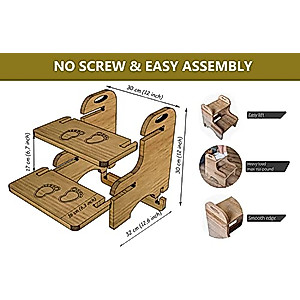 SAPPHIRE HOME Step Stools for Kids, Durable Safe Sturdy Easy Assembly No Screw Toddler Step Stool for Bathroom Sink, Montessori Design Potty Traing Step Stool