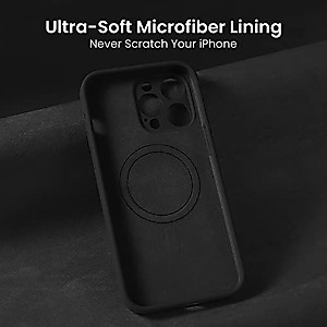 Antlia Magnetic Case for iPhone 14 Pro Max Phone Case, [Compatible with MagSafe] Silicone Upgraded [Camera Protection] Case, Soft Anti-Scratch Microfiber Lining Inside, 6.7 inch, Black