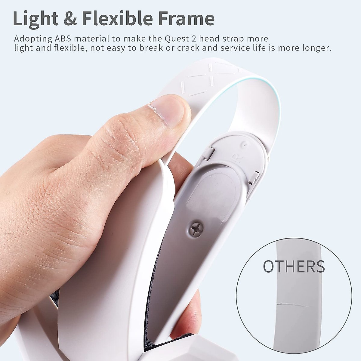 Head Strap Compatible with Oculus Quest 2 Elite Head Strap Replacement with Super Soft Foam, Enhanced Support & Gaming Immersion, Reduce Pressure in VR Headset, Adjustable for different head sizes