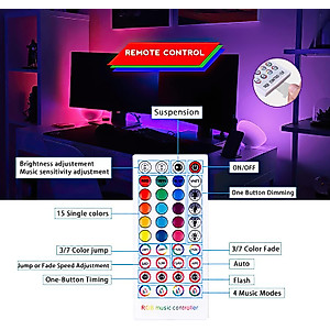 LED Strip Lights with Remote, 32.8 Feet LED Light Strip Music Sync for Room Lighting, Color Changing Tape Lights Kit with LED Controller, Flexible LED Strip for Home Kitchen