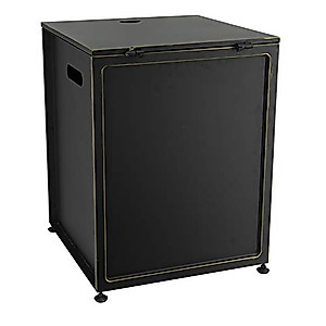 Bond Manufacturing 67635 Cover Hideaway Table for Gas Fire Pits, Suitable for Any 20lb Propane Tank, Black