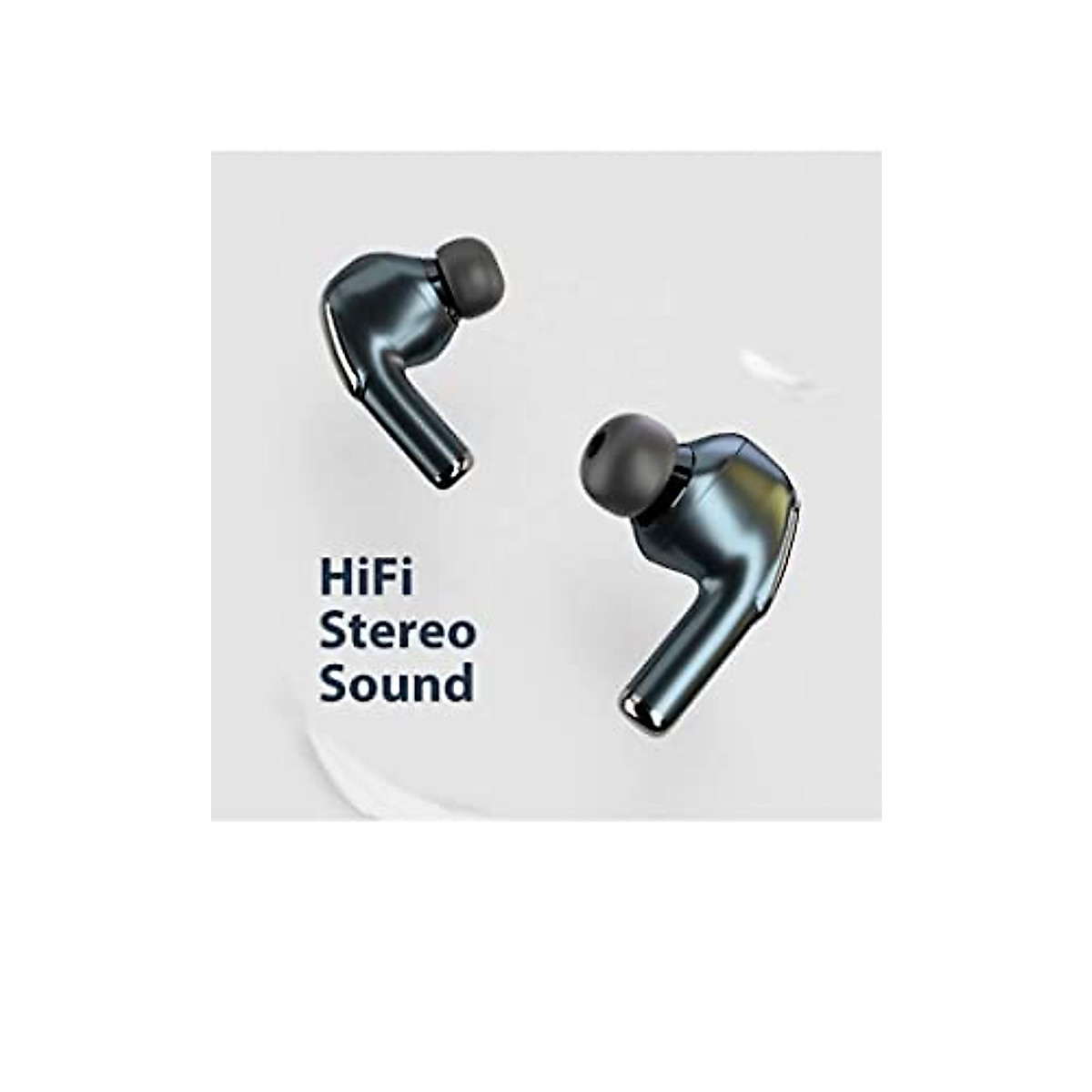 Wireless Bluetooth Earbuds Headphones in Ear with Mic.Touch Control LED Display (Black) High Sound Quality Wireless Earbud, Deep Bass Stereo Bluetooth Earbud with HD Mic(Blue) (AC697N)