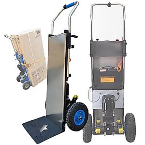 1200W Electric Stair Climber Cart, Professional Hand Truck, with Brushless Motor, Large Capacity Battery, Height and Speed Adjustable, 400Kg Load Capacity, for Carrying Material