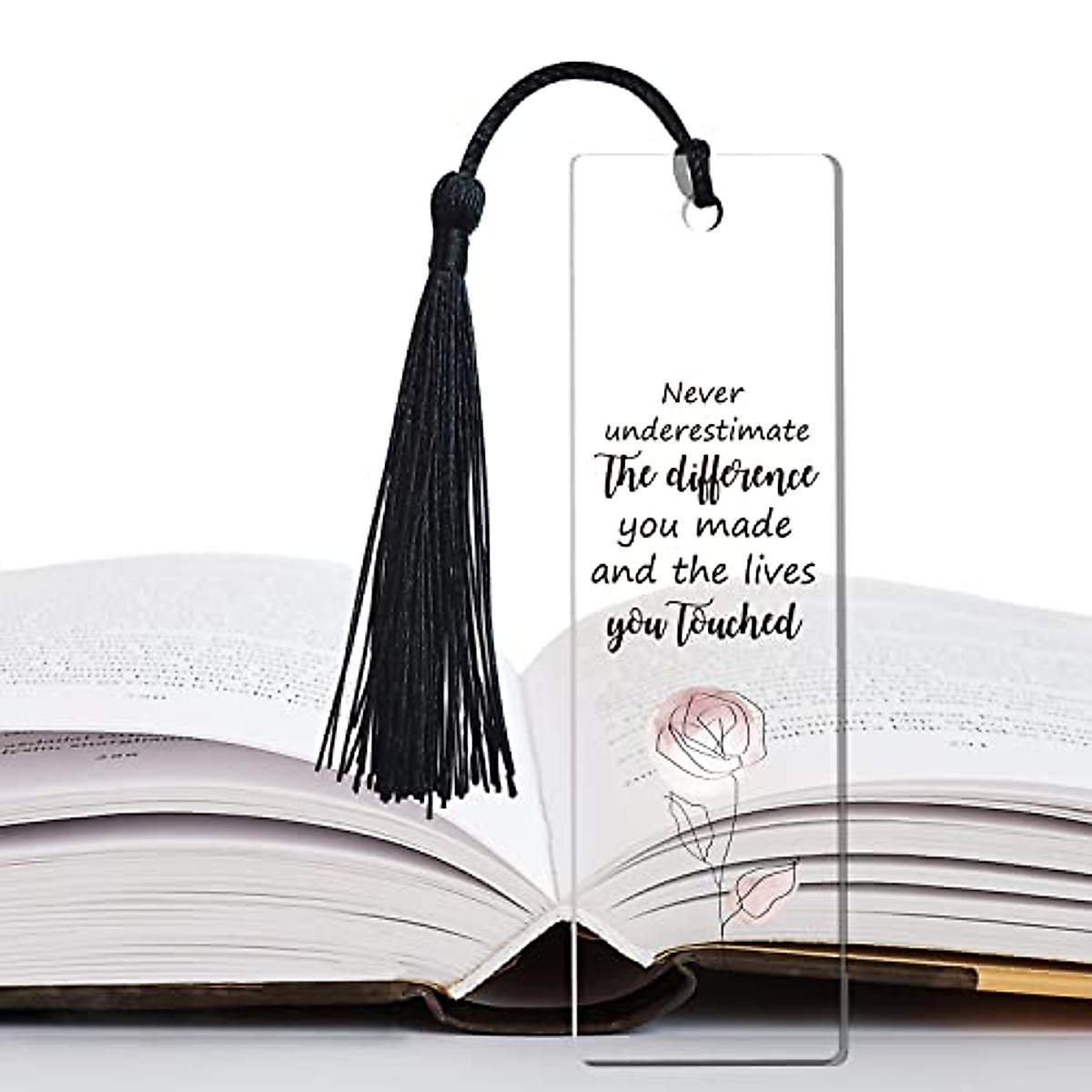 Inspirational Bookmark Gifts for Women Girls Lovers Bookworm Sister Daughter Book Female Friend Sister Gifts Friendship Gifts Never Underestimate The Different You