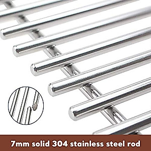 QuliMetal 7636 15.3“ Flavorizer Bars and 7639 Cooking Grates for Weber Spirit I and II 300 Series Grills with Front Controls