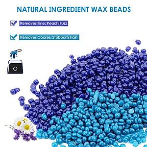 potulas Waxing Kit Wax Warmer, potulas Home Wax Kit Hair Removal with 5 Pack Hard Wax Beans for Brazilian Body Underarm Bikini Chest Legs Face Eyebrow Women