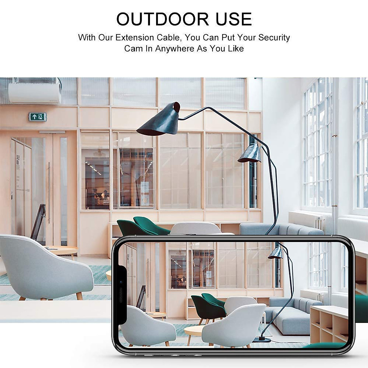 Brada 25ft 2 Pack 12 Volt Power Extension Cord,5.5mmx2.1mm DC Power Adapter Extension Cable,Extension Power Cable for CCTV Security Camera,Indoor Wireless IP Camera,Standalone DVR,Black